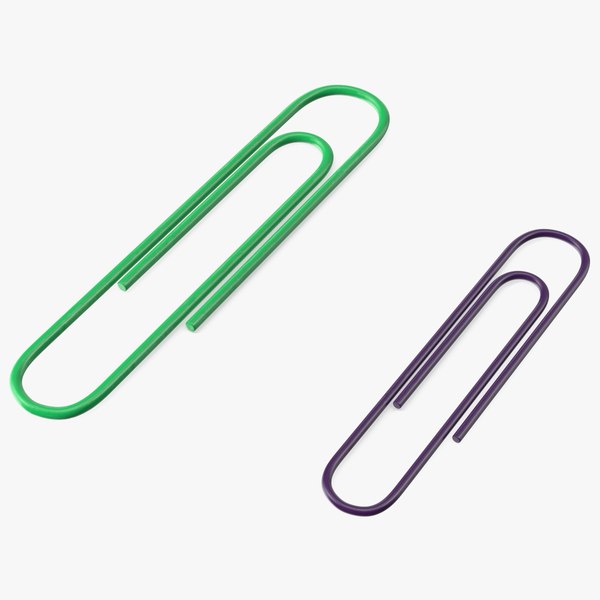 Paper Clip Oval Shape Color 3D model - TurboSquid 1861426
