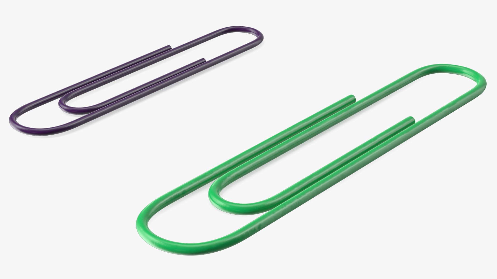 Paper Clip Oval Shape Color 3D model - TurboSquid 1861426