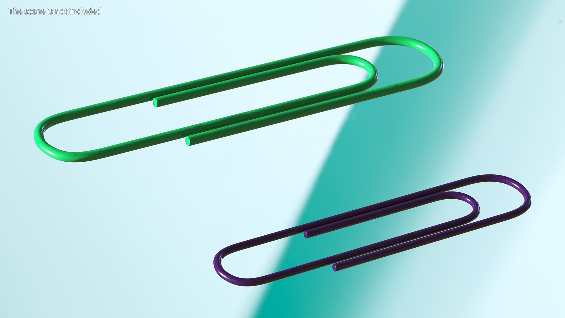 Paper Clip Oval Shape Color 3D model - TurboSquid 1861426