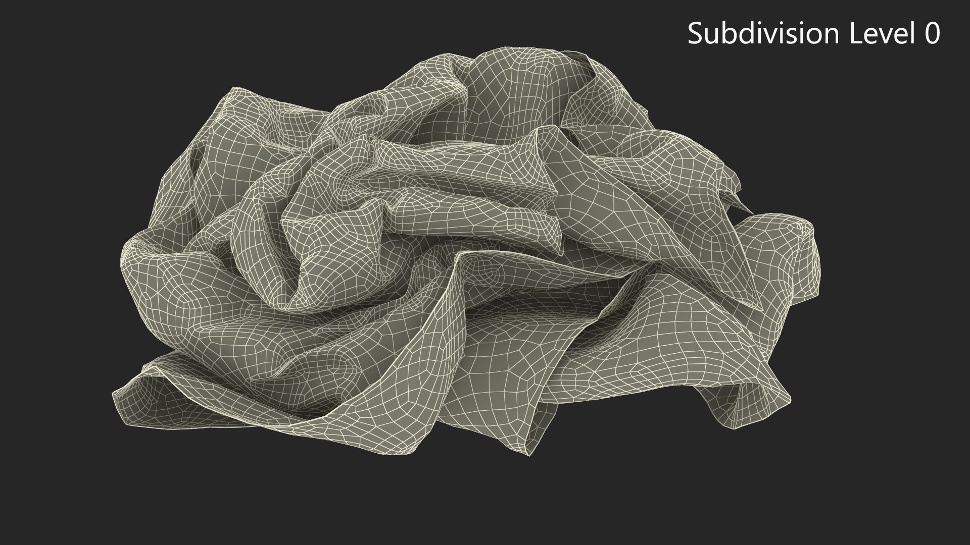 Napkin Crumpled 3D Model - TurboSquid 2238939