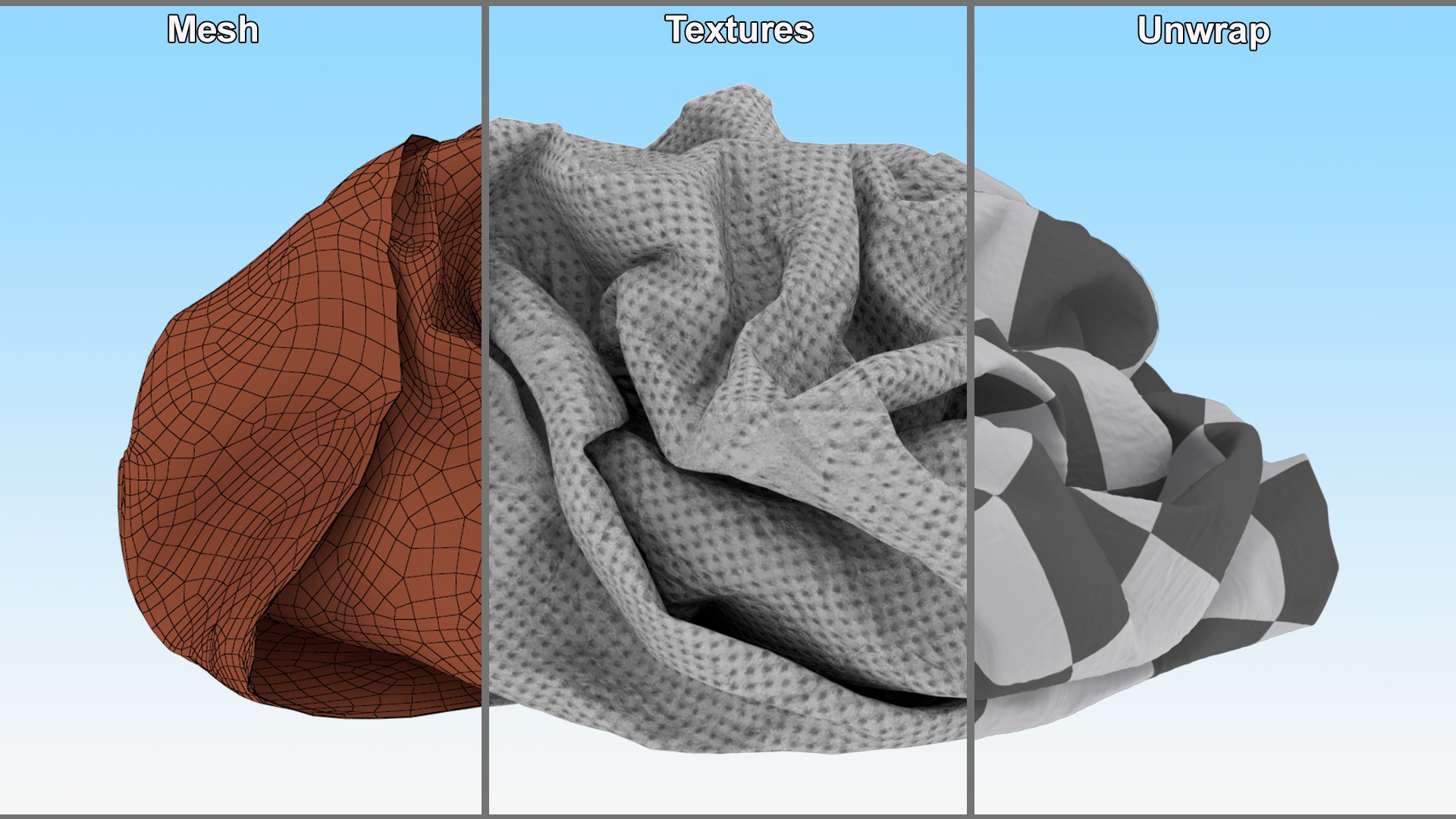Napkin Crumpled 3D Model - TurboSquid 2238939