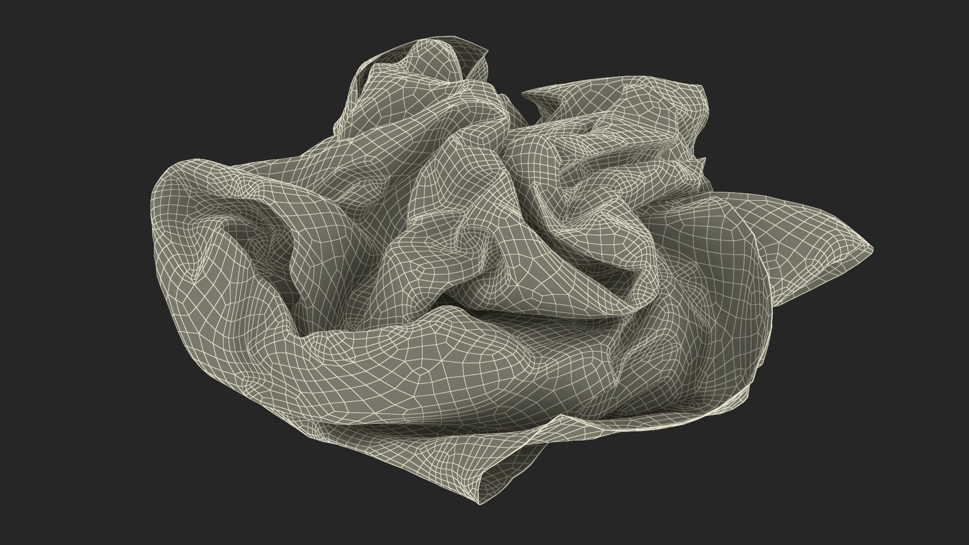Napkin Crumpled 3D Model - TurboSquid 2238939