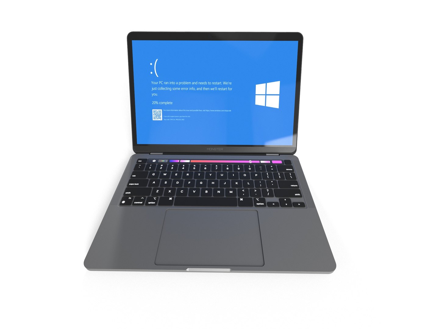 3D model laptop With Touchbar Low-poly 3D model - TurboSquid 2106432