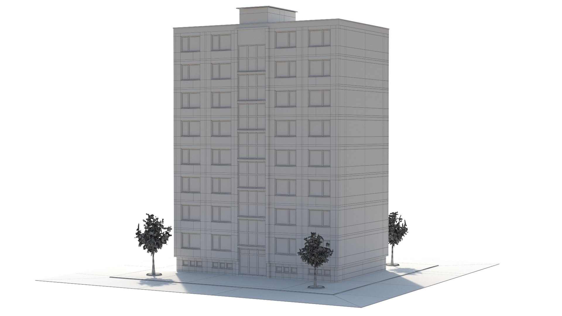 3D panel building architecture - TurboSquid 1280356