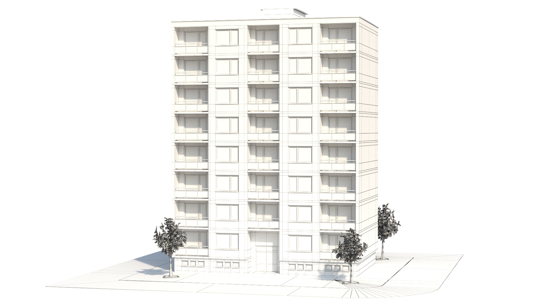 3D panel building architecture - TurboSquid 1280356