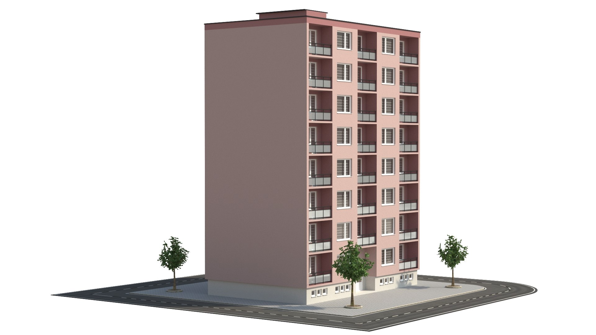 3D panel building architecture - TurboSquid 1280356