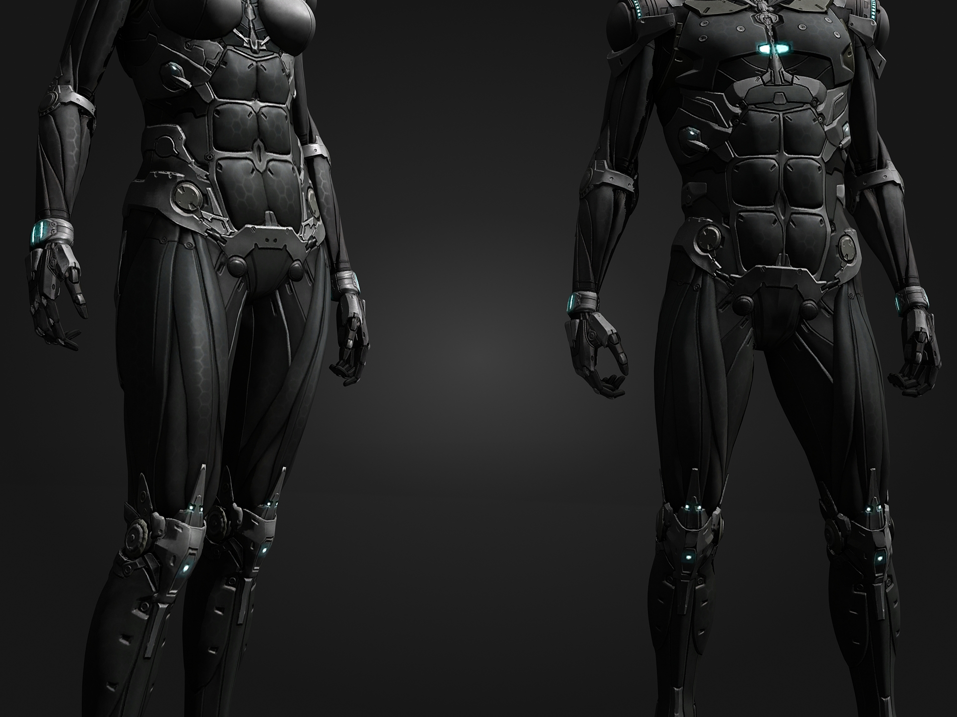 modelo 3d Robot de ciencia ficción Cyborg VR / AR / low-poly ...