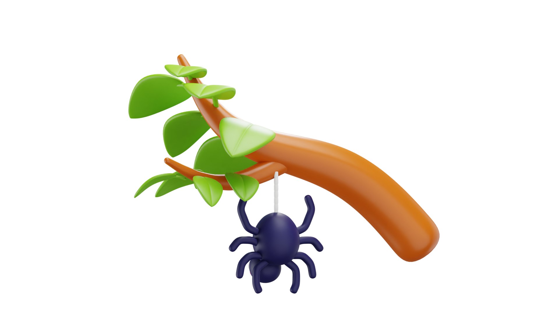 Spider On Tree 3D Model - TurboSquid 2316261