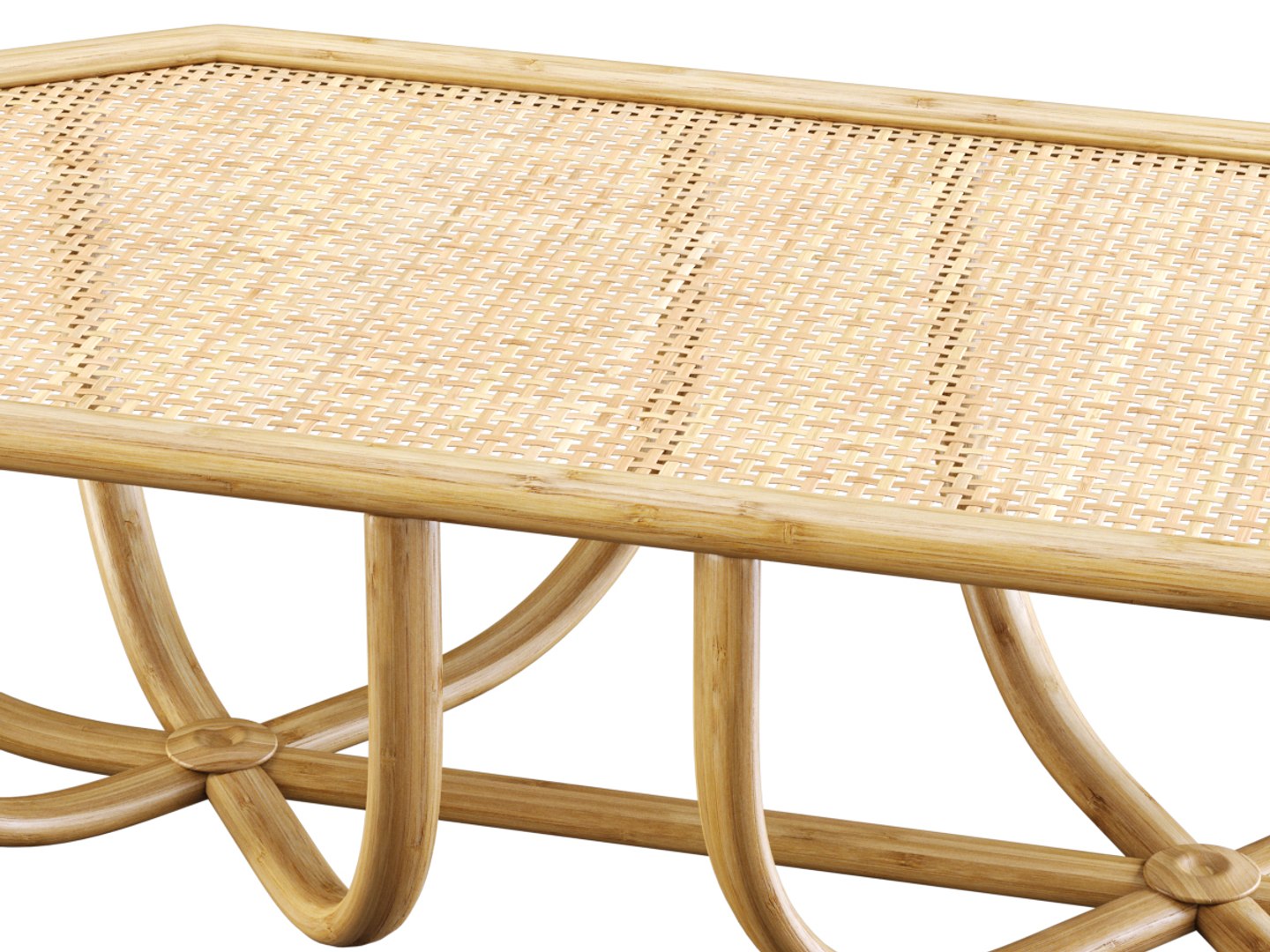 Spider rectangle rattan coffee table 3D model - TurboSquid 1715260