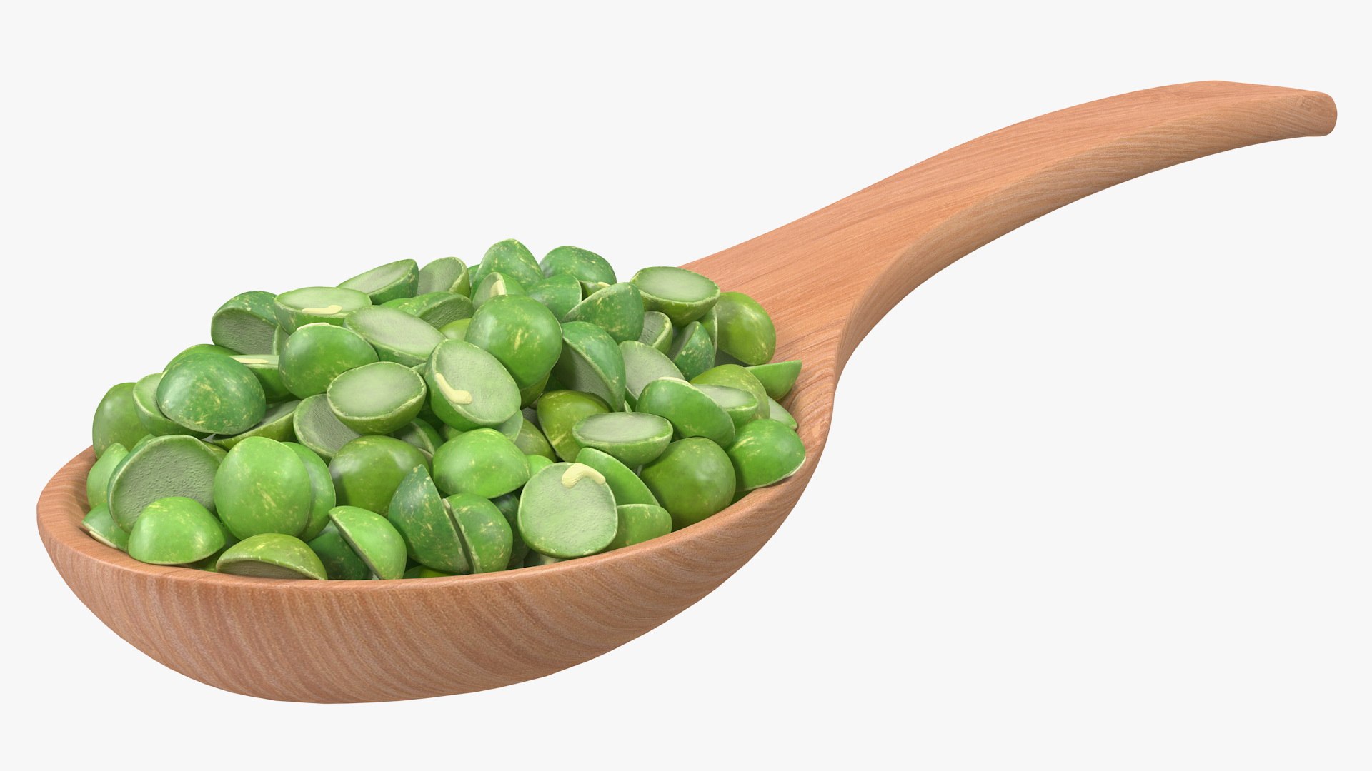 Split pea spoon woden 3D model - TurboSquid 1551724