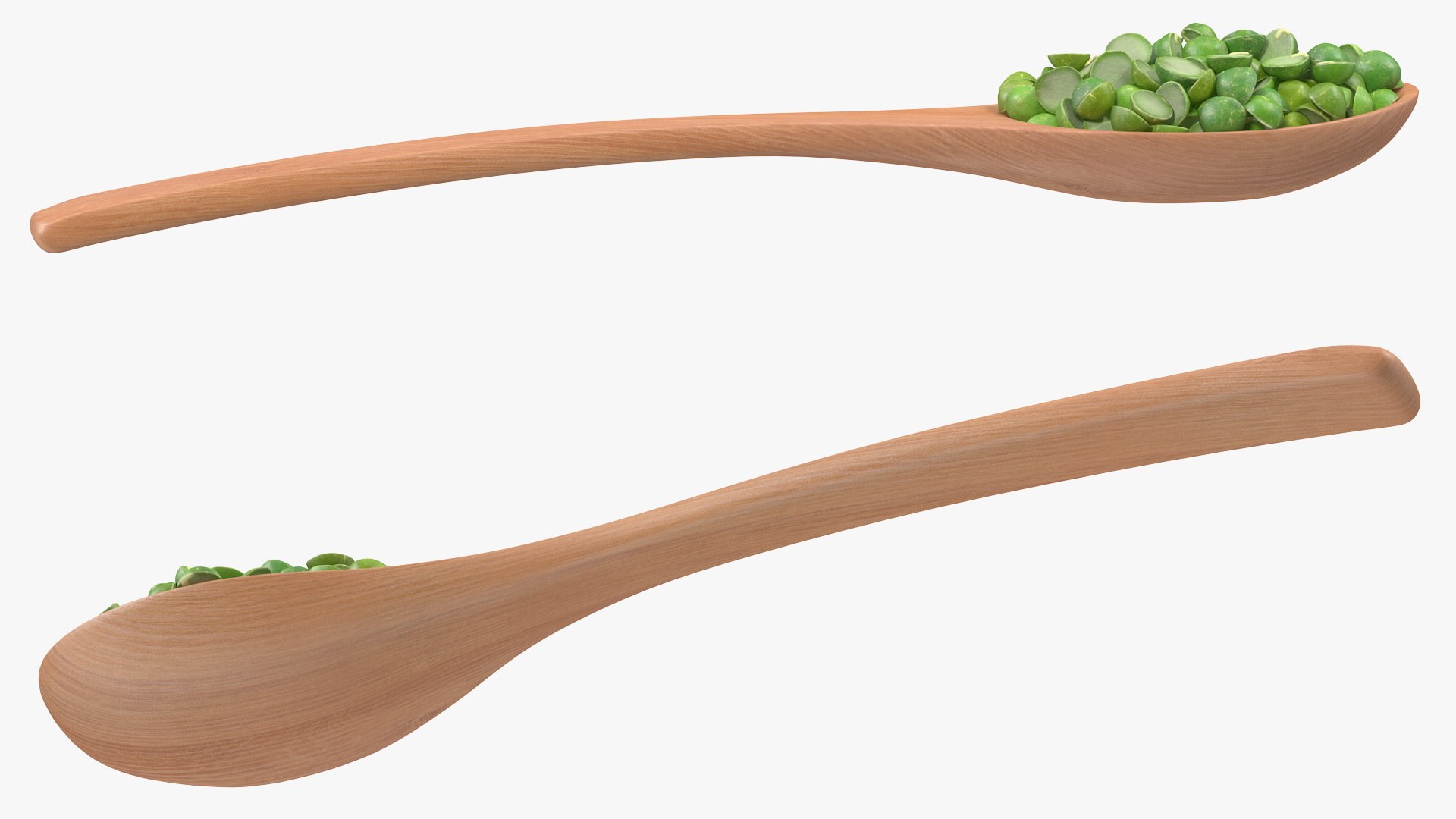 Split Pea Spoon Woden 3D Model - TurboSquid 1551724