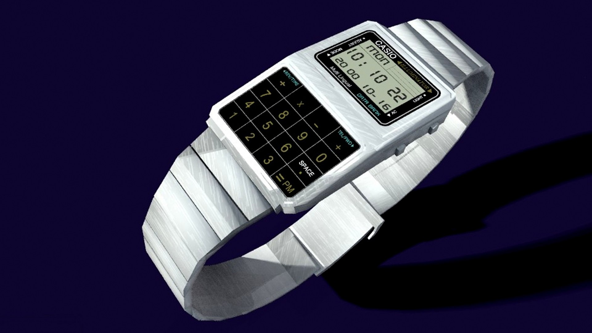 Casio Watch Data Bank All Details 3d Modelling 3D Model - TurboSquid ...