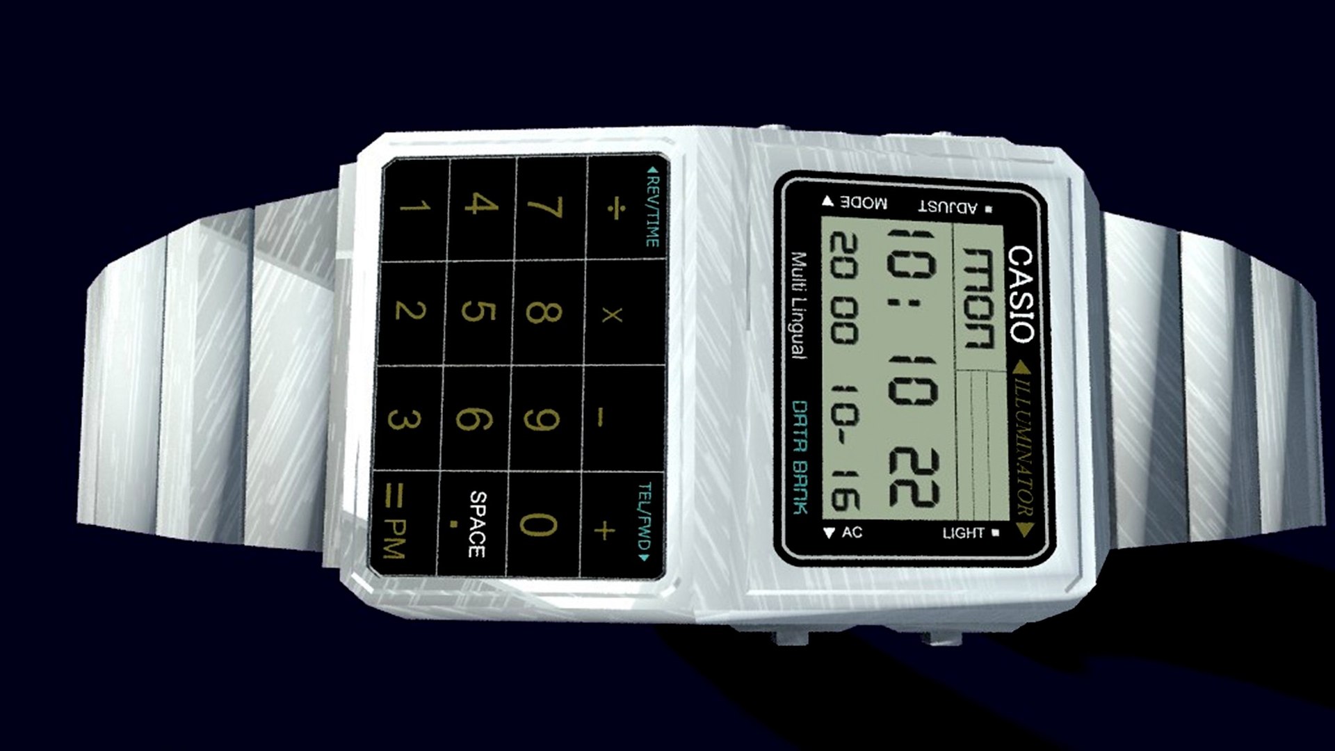 Casio Watch Data Bank All Details 3d Modelling 3D Model - TurboSquid ...