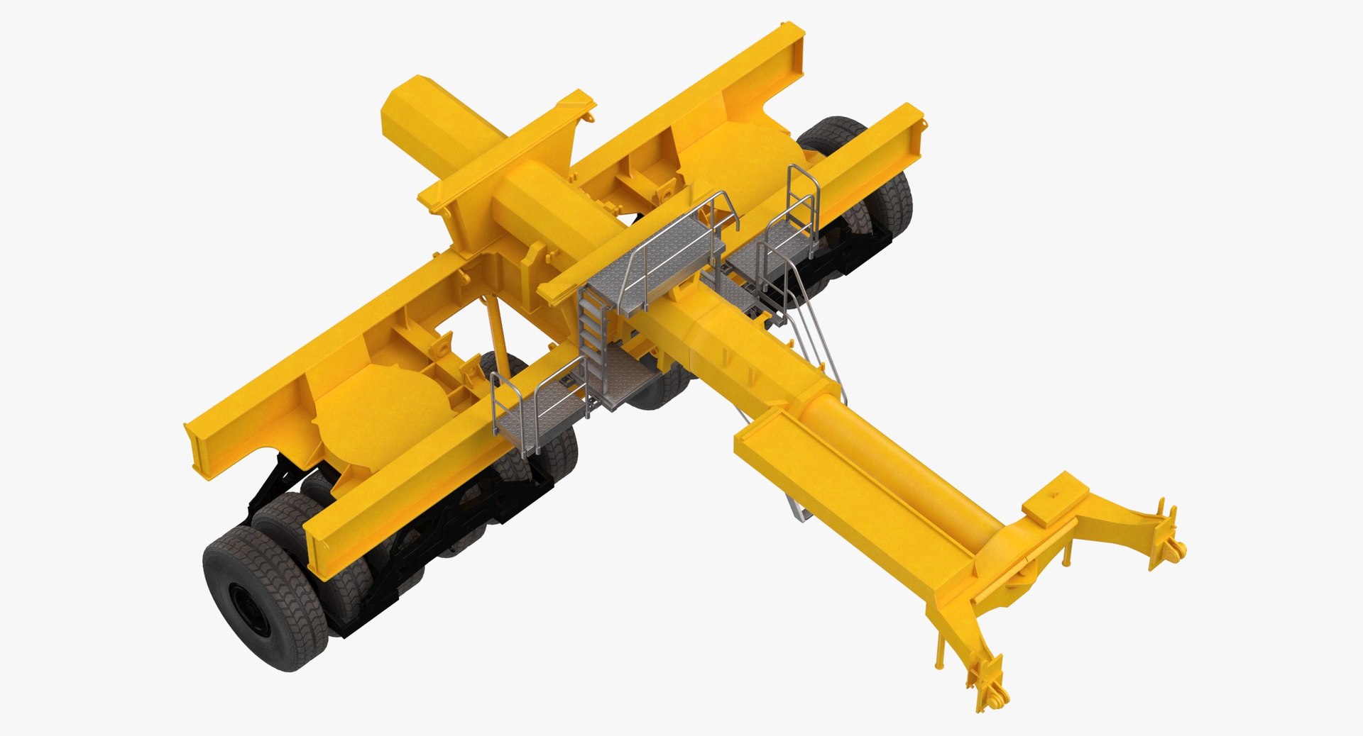 Crane Ballast Trailer Yellow Model - TurboSquid 2105042
