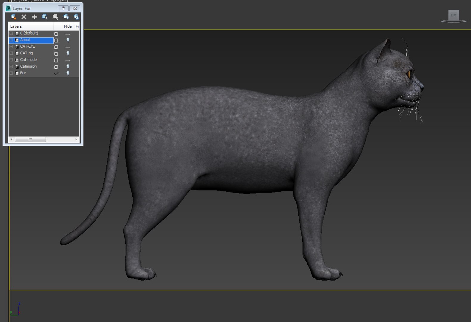 3ds Max Cat Hairfarm Animation