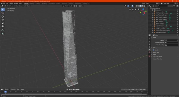 Modern Skyscraper 3D model - TurboSquid 1788404