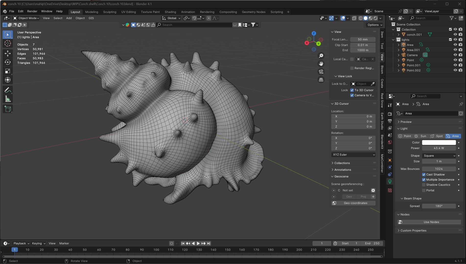 Conch Shell V10 3D Model - TurboSquid 2370739