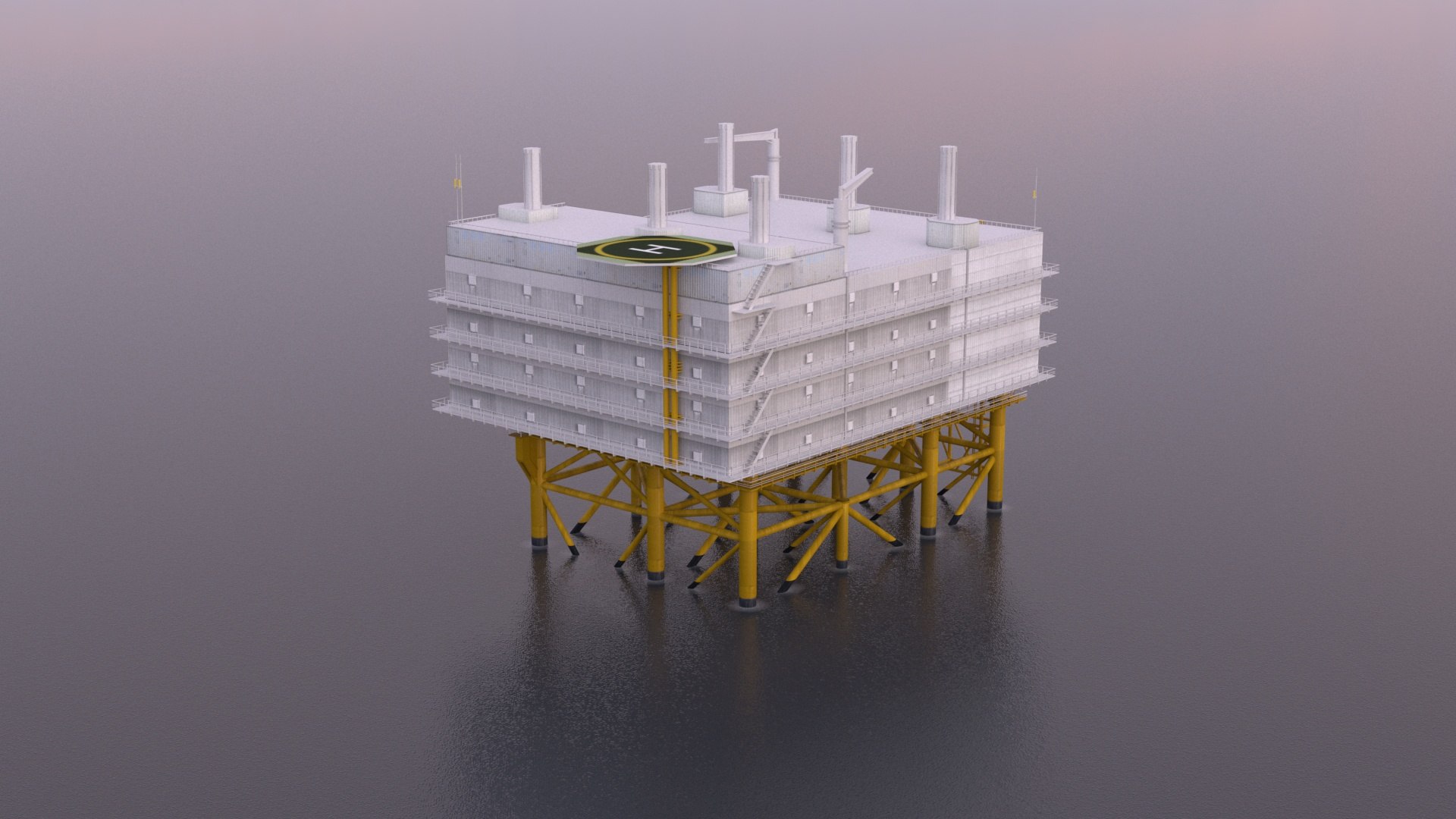 Offshore Wind Farm 3D Model - TurboSquid 1940454