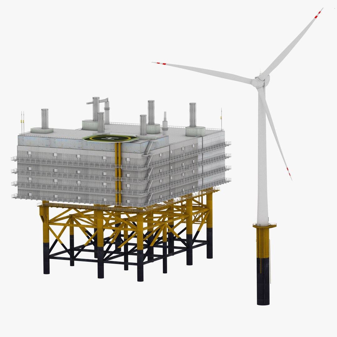 Offshore Wind Farm 3D Model - TurboSquid 1940454