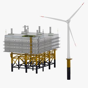 3D offshore wind turbine model - TurboSquid 1614395