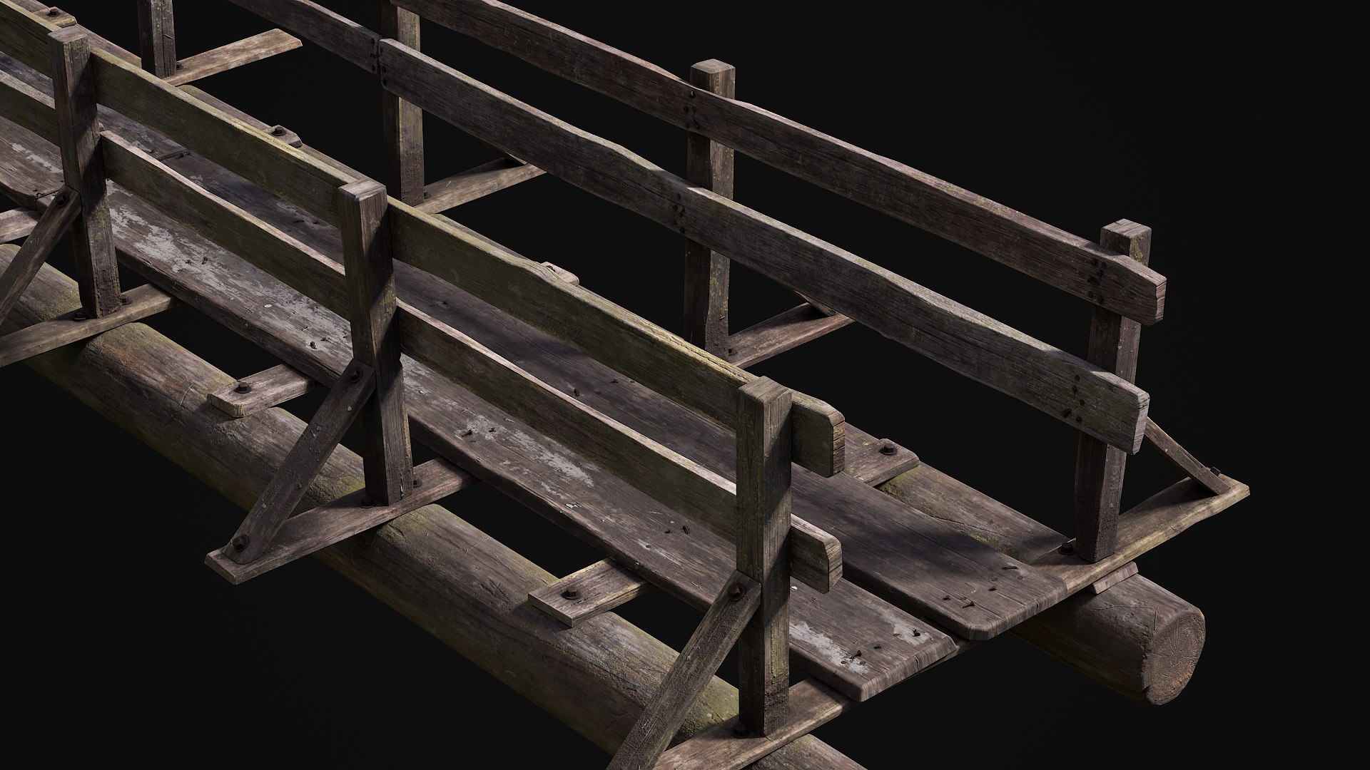 3D Realistic Wooden Bridge - TurboSquid 2272500