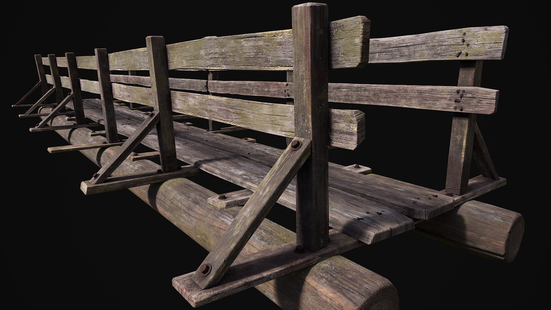3D Realistic Wooden Bridge - PBR Game Ready - TurboSquid 2272500