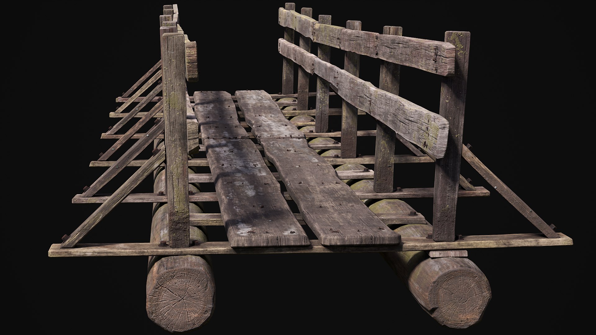 3D Realistic Wooden Bridge - TurboSquid 2272500