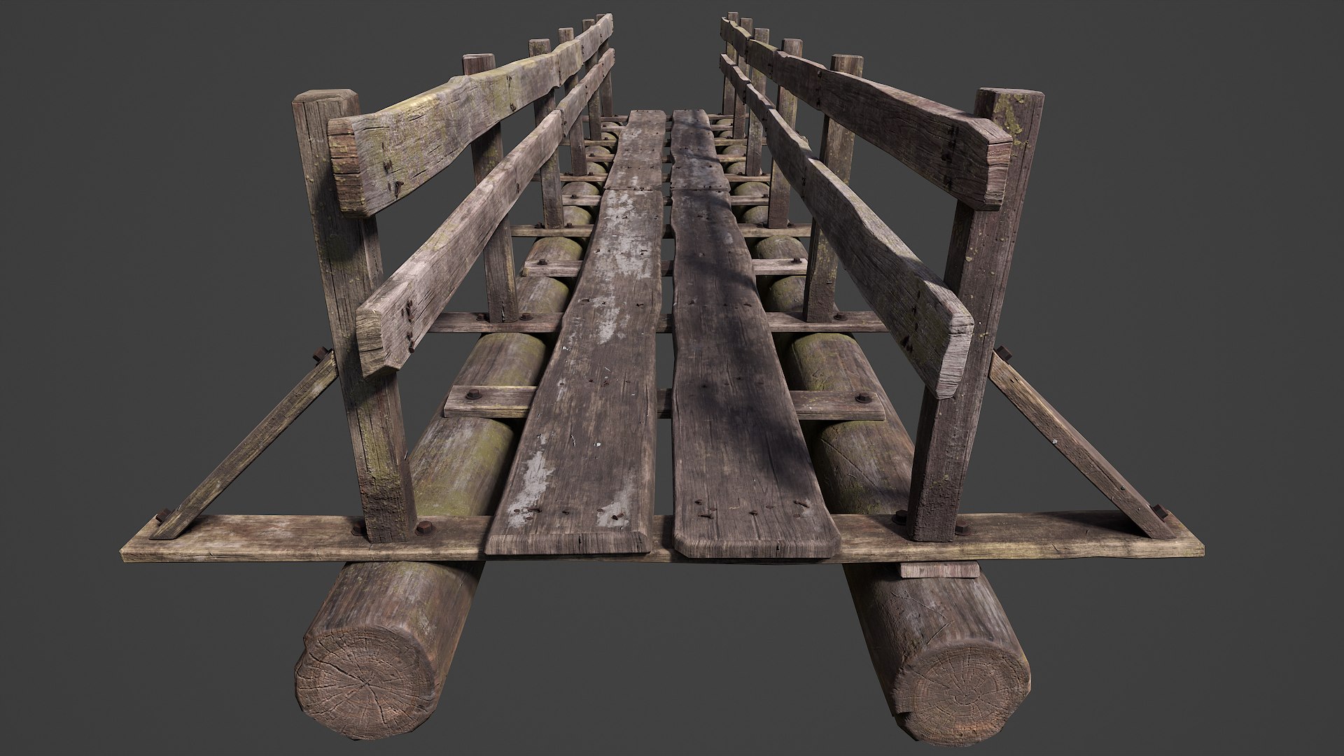 3D Realistic Wooden Bridge - TurboSquid 2272500