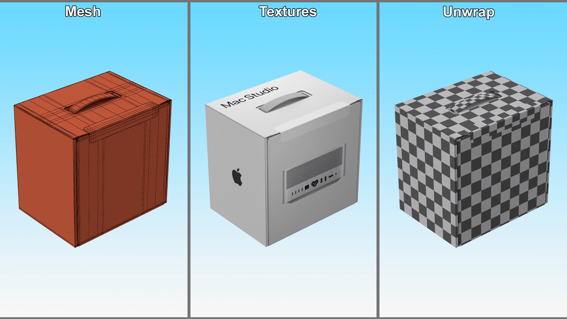 Apple Mac Studio Packaging Box 3D Model - TurboSquid 2216627