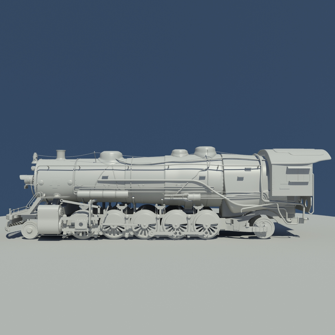 3d Train Locomotive Model