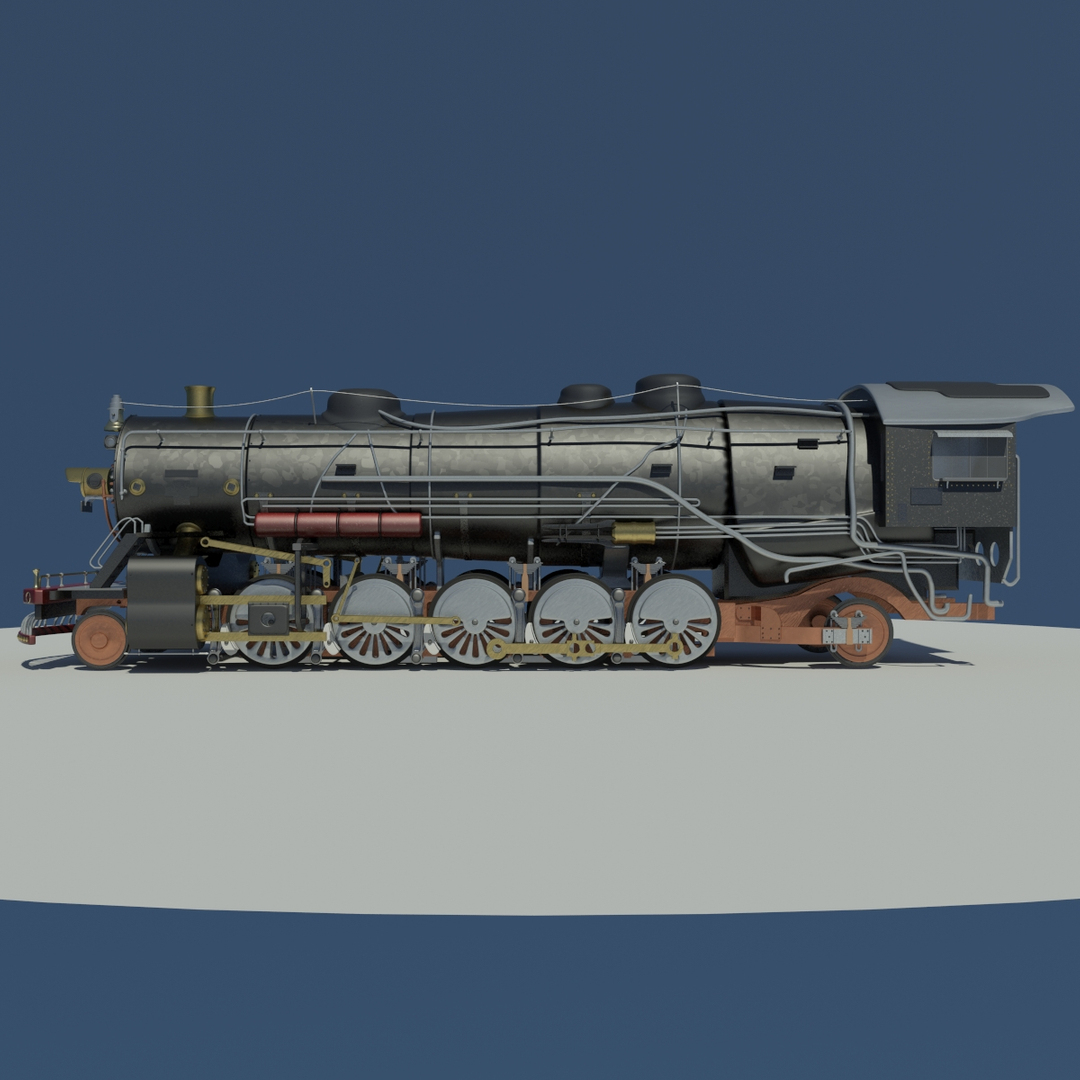 3d Train Locomotive Model