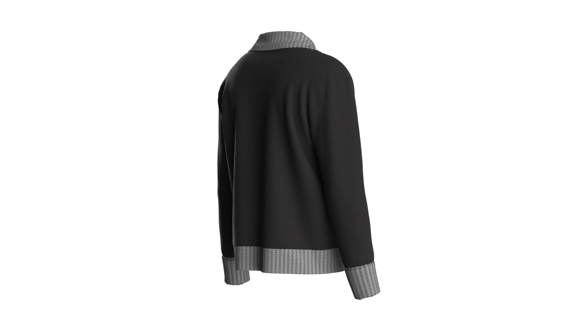 Male Knit Cardigan 3D Model - TurboSquid 2185447