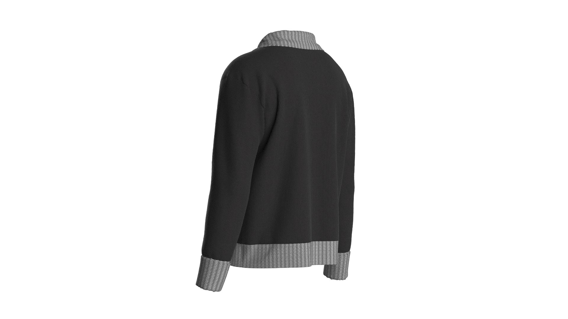Male Knit Cardigan 3D Model - TurboSquid 2185447