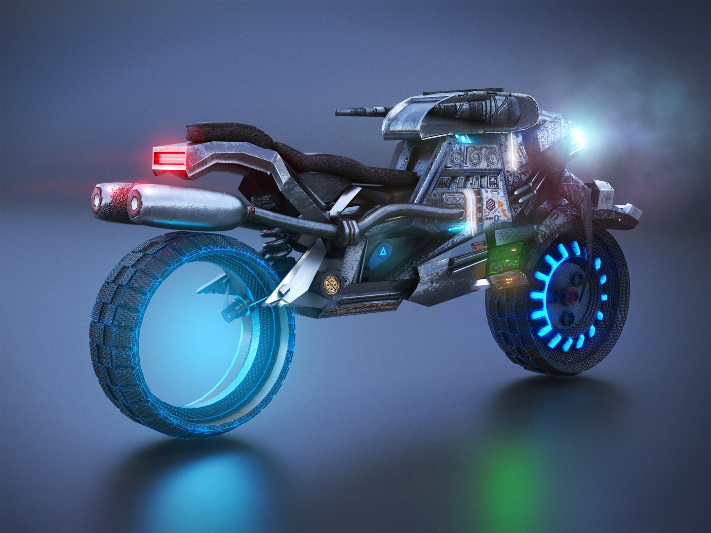 C27 - Sci-Fi Motorcycle 1 - Low Poly PBR 3D - TurboSquid 1772733