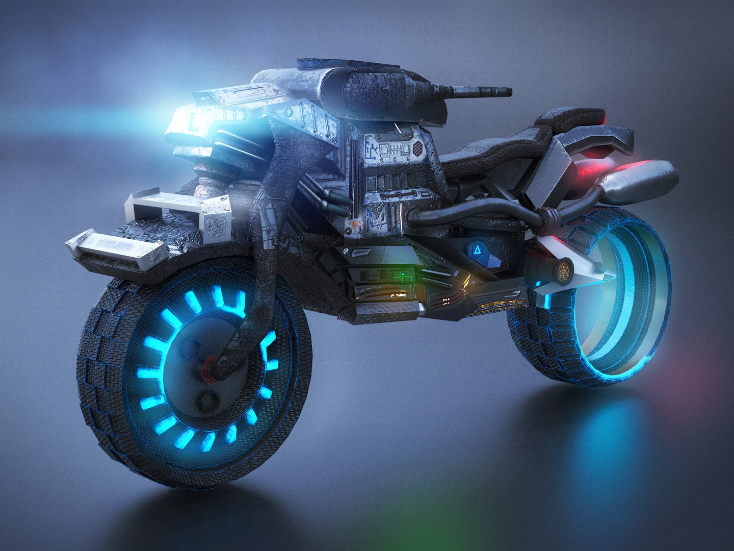 C27 - Sci-Fi Motorcycle 1 - Low Poly PBR 3D - TurboSquid 1772733