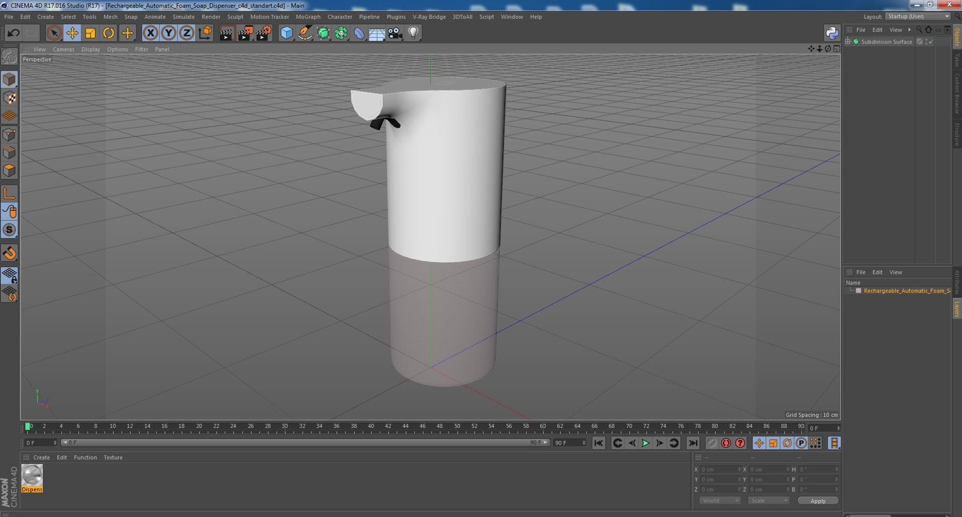 Rechargeable Automatic Foam Soap Dispenser 3D - TurboSquid 2118216