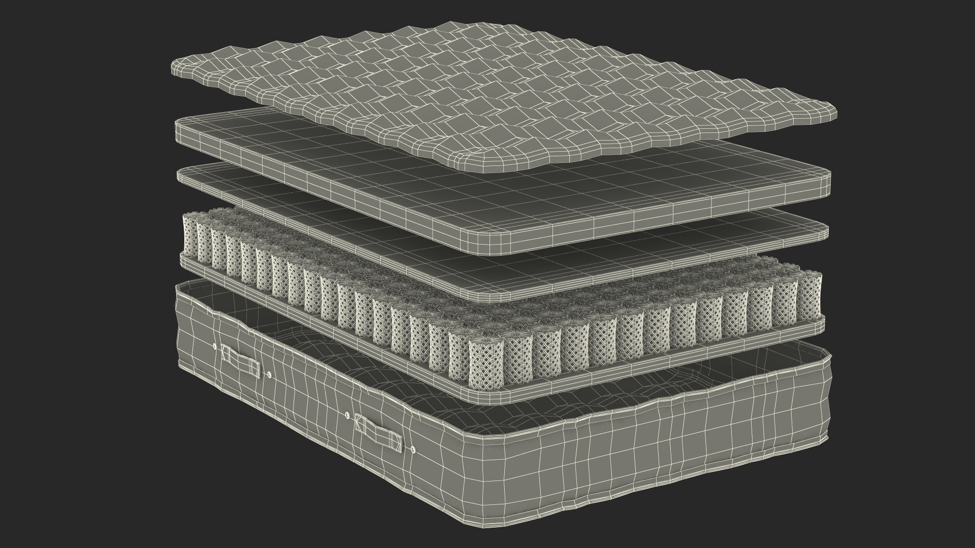 Sleeping Mattress Structure 3D Model - TurboSquid 2188798