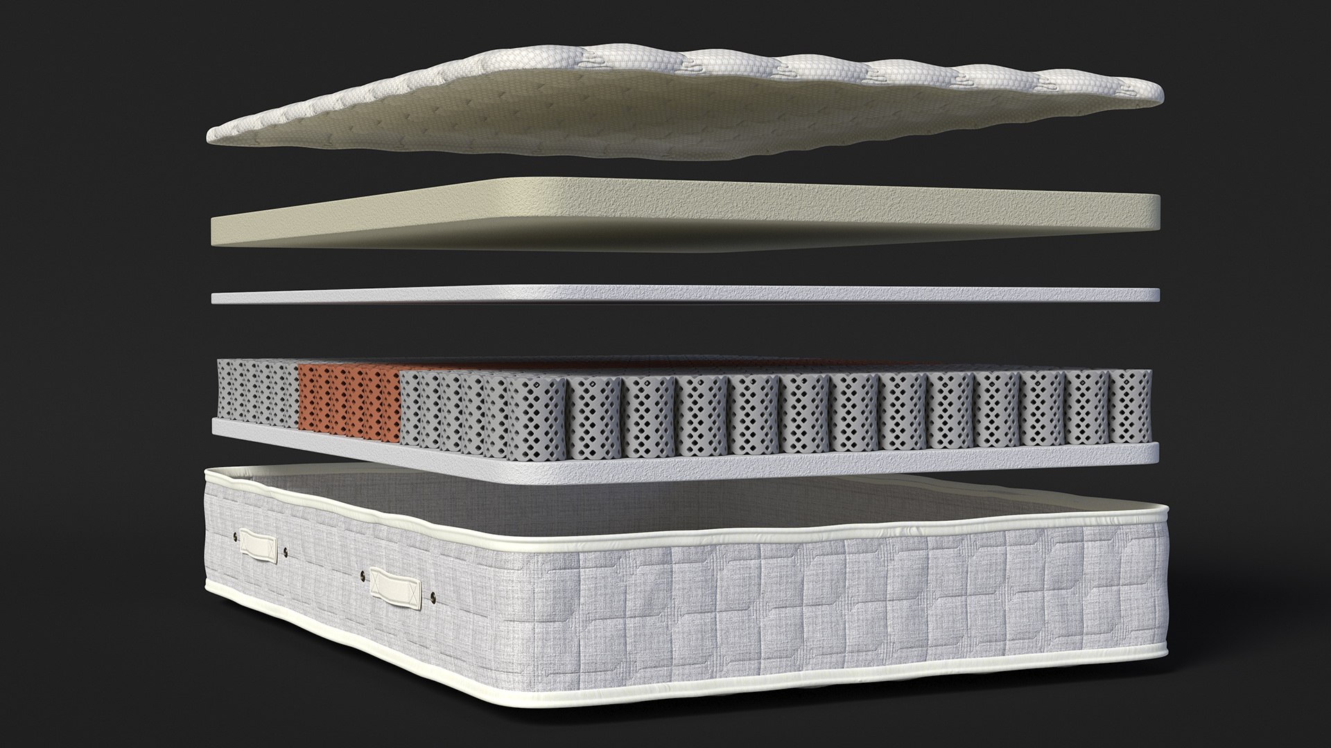 Sleeping Mattress Structure 3D Model - TurboSquid 2188798