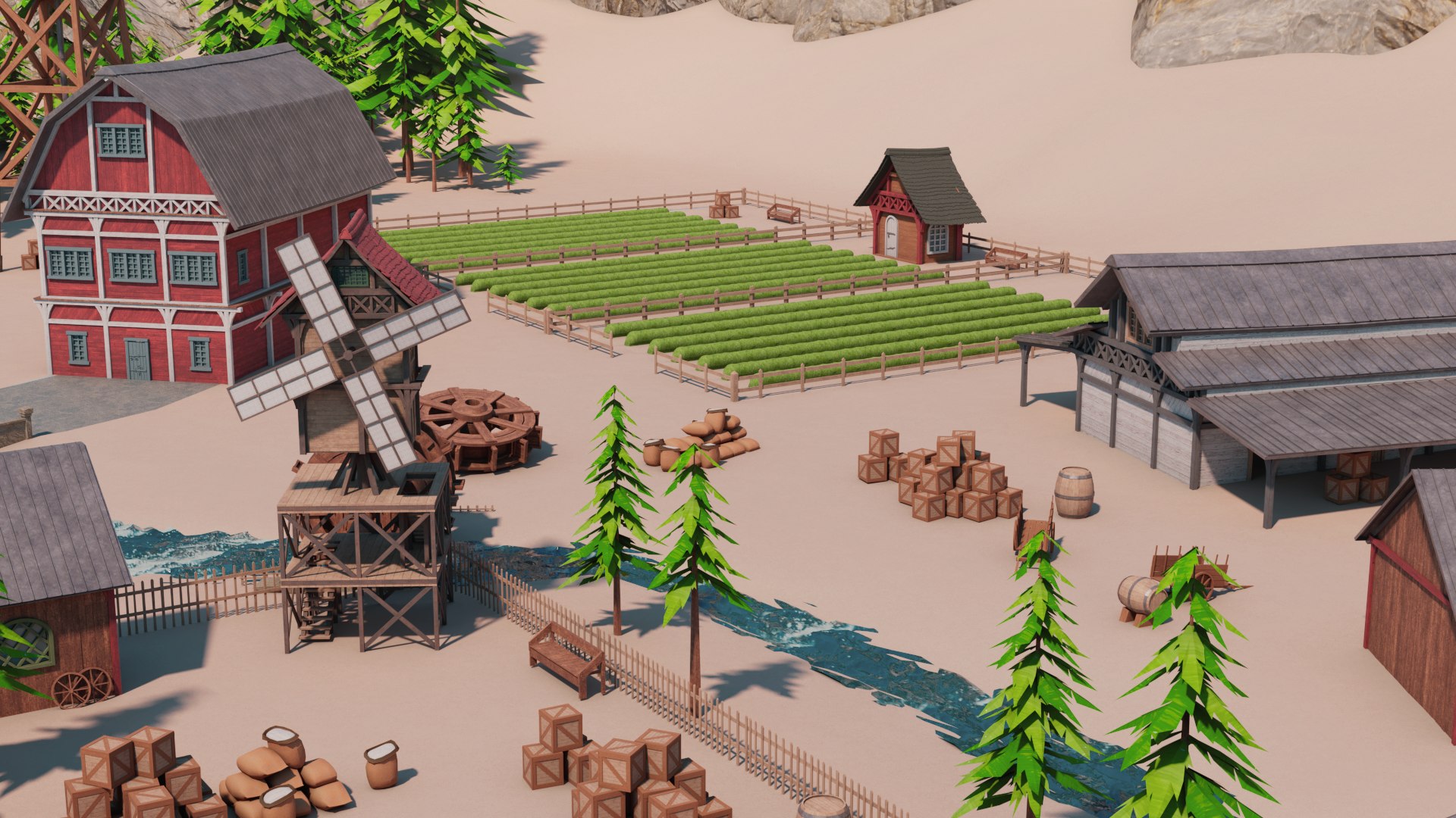 3D Village - TurboSquid 2003737