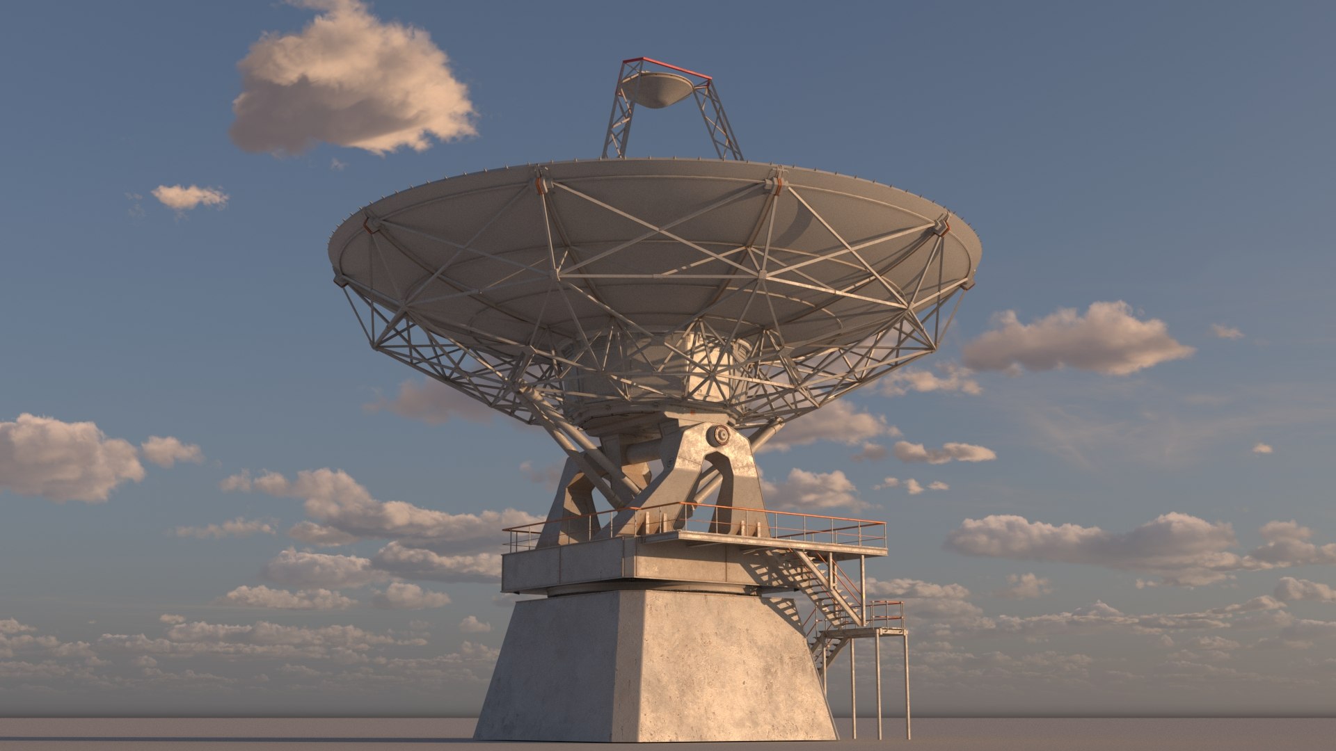 Satellite radio observatory 3D - TurboSquid 1958803