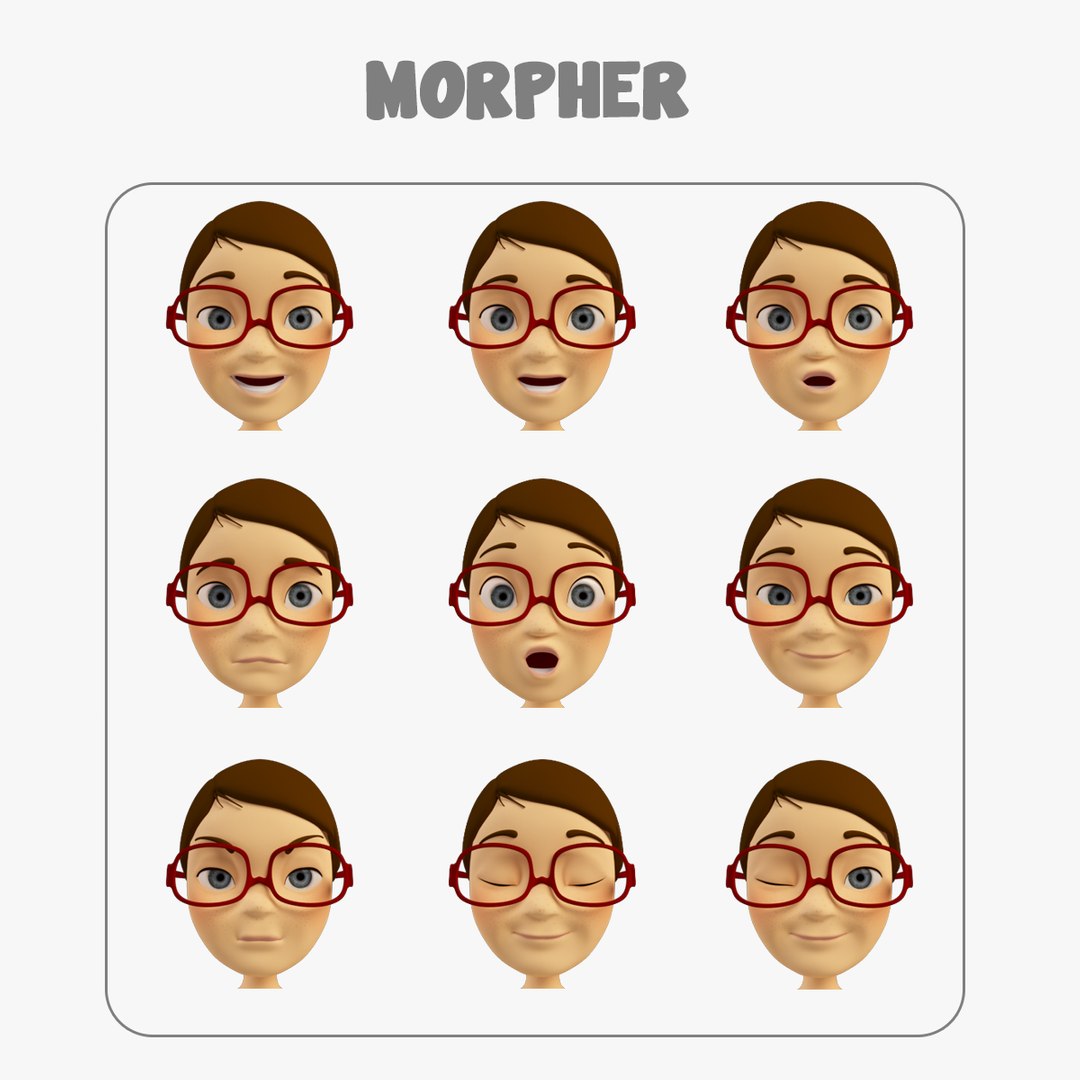 3d Max Cartoon Character Kid