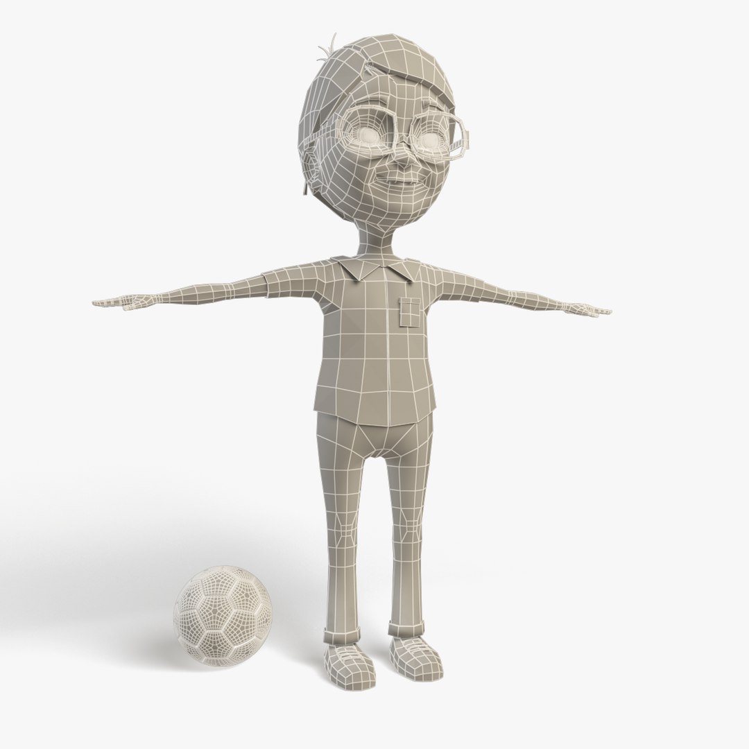 3d Max Cartoon Character Kid