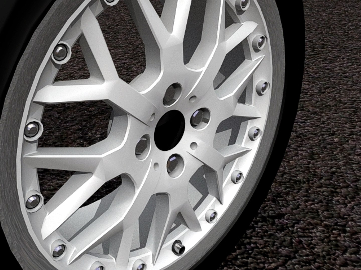3d car r90 alloy wheel