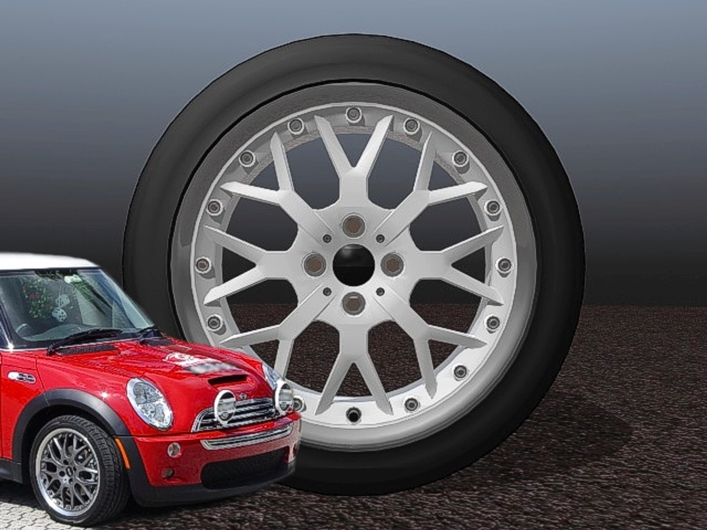 3d car r90 alloy wheel