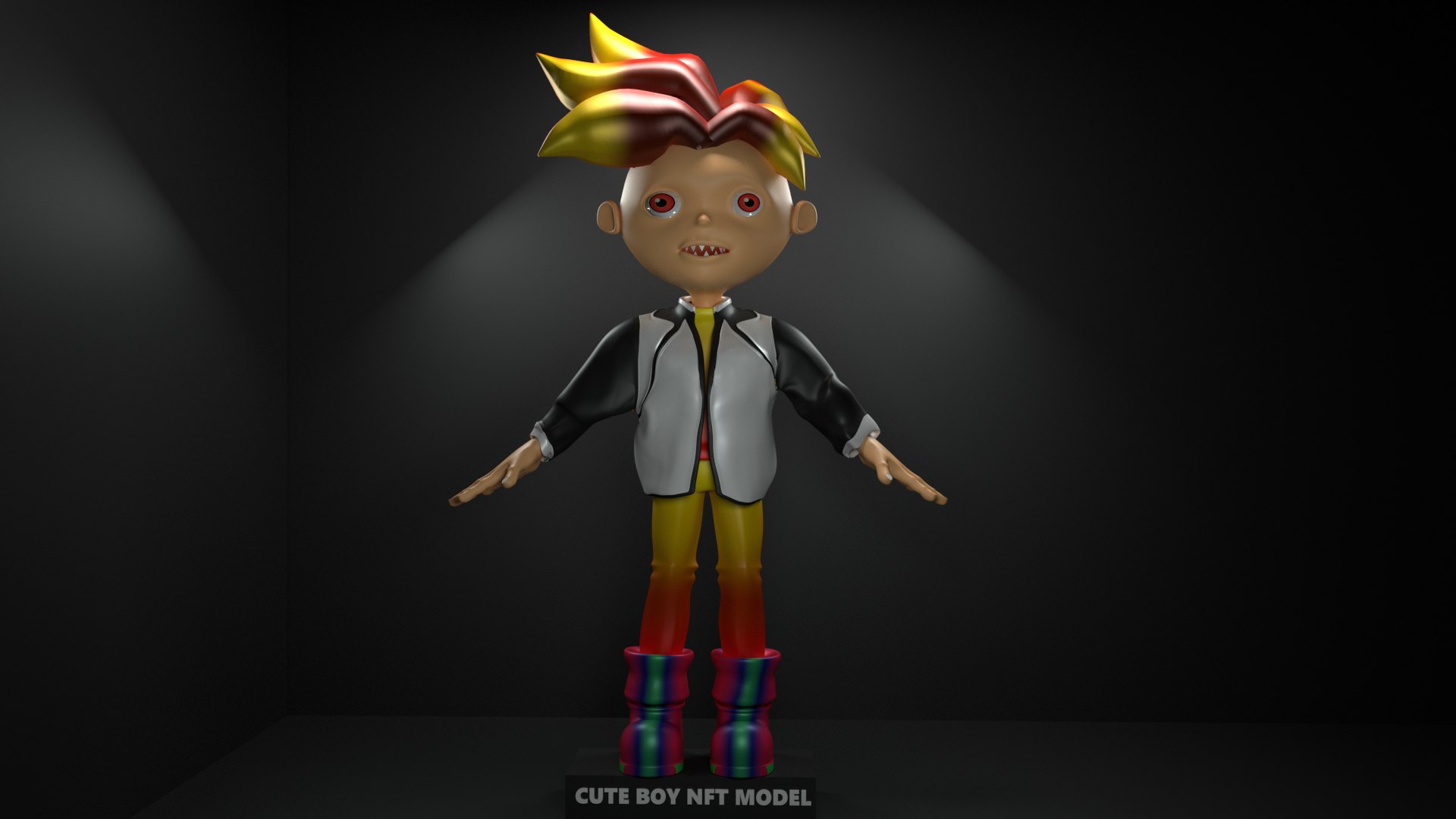Cartoon Boy 3d NFT Model Stylized Character 3D - TurboSquid 1869951