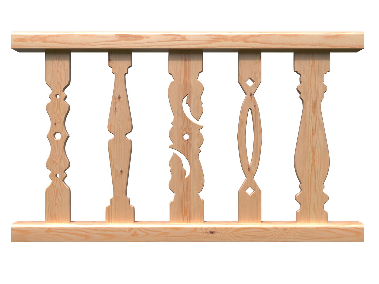Beautiful Flat Balusters 3D Model - TurboSquid 1712423