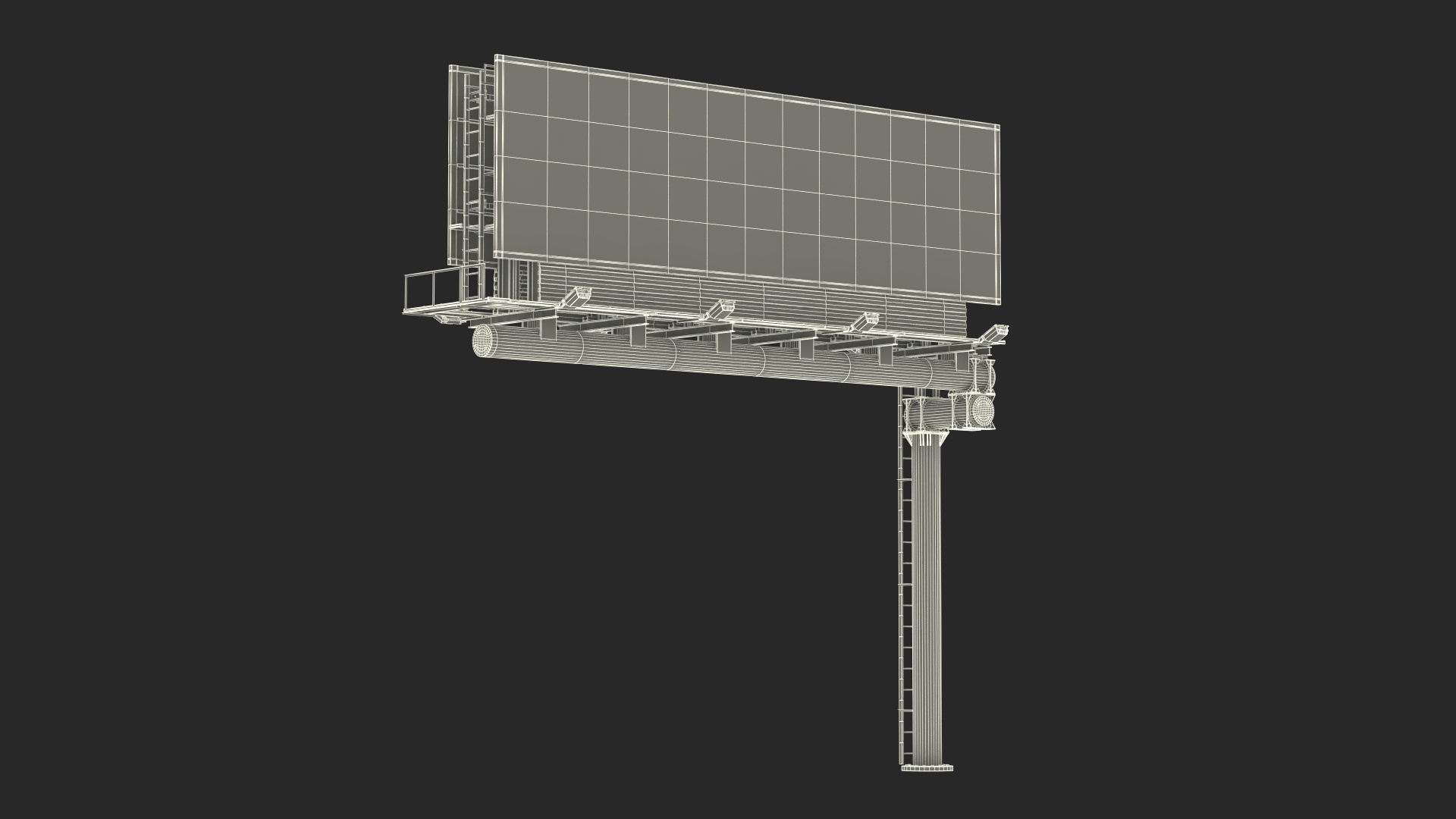 3D Blank Billboard Advertising Structure - TurboSquid 2220559