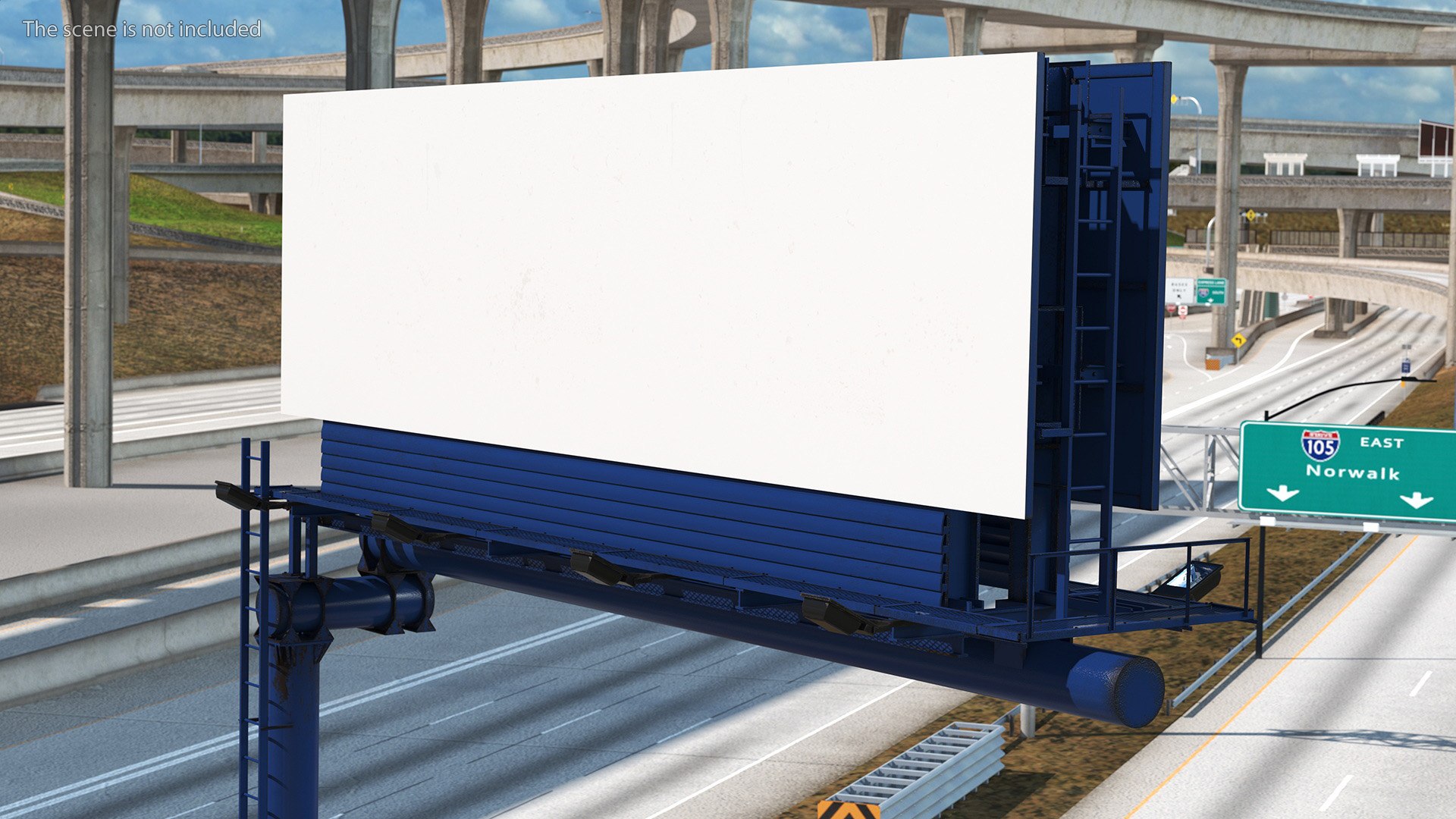 3D Blank Billboard Advertising Structure - TurboSquid 2220559