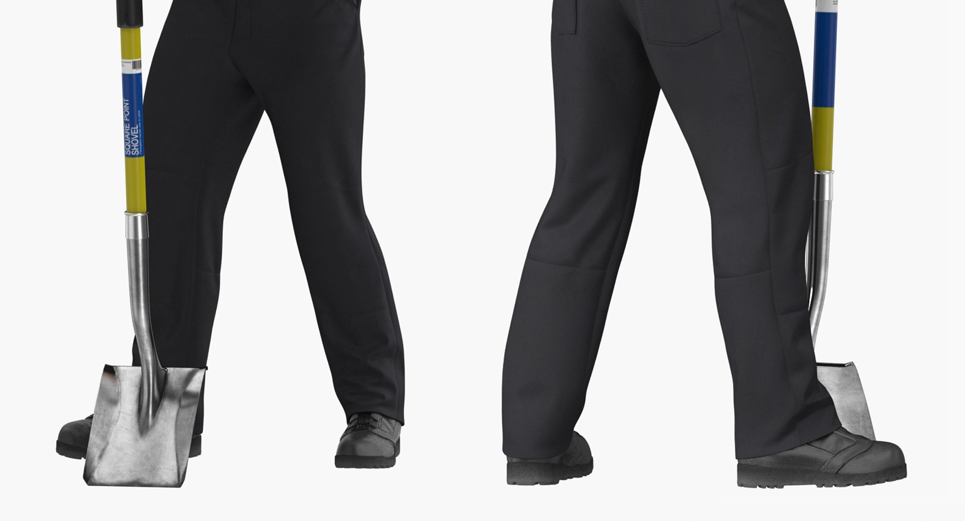 Construction Worker Stand Shovel 3D Model - TurboSquid 1276061