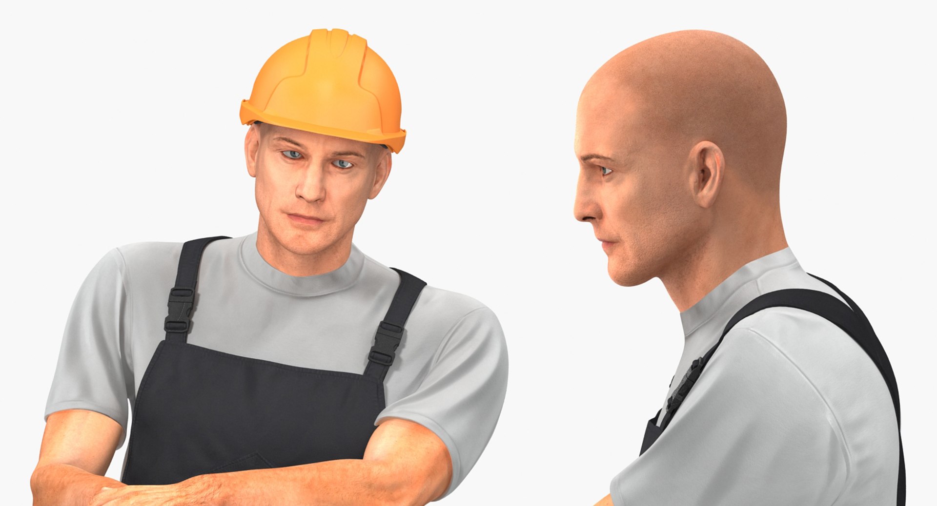 Construction Worker Stand Shovel 3D Model - TurboSquid 1276061